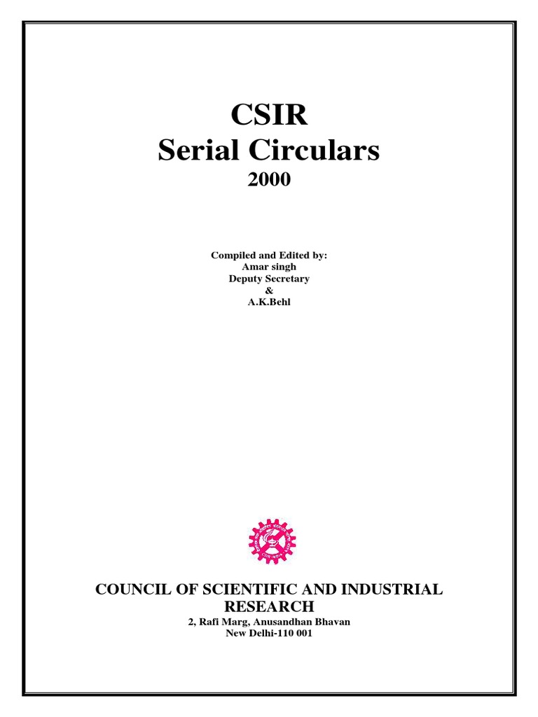 CSIR Circulars on Assessment Rules | PDF | Government