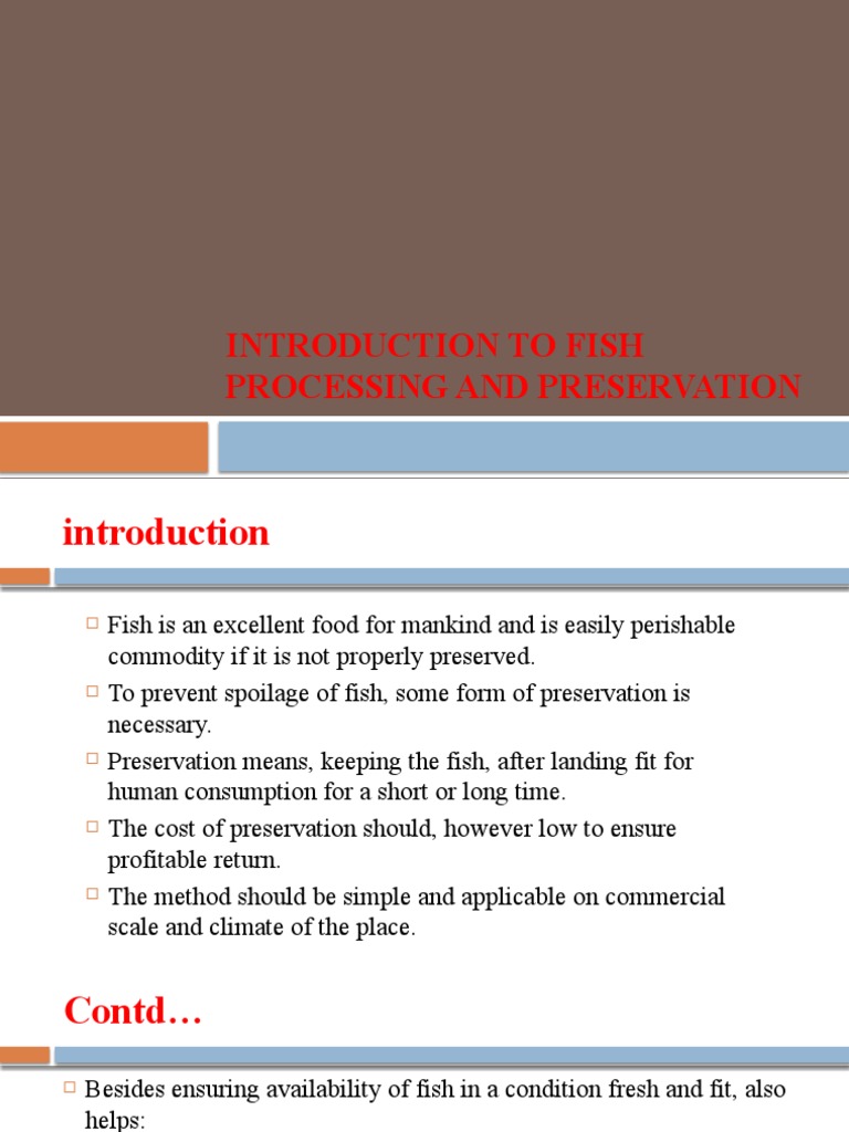 Fish Preservation and Processing | PDF | Decomposition | Food Preservation