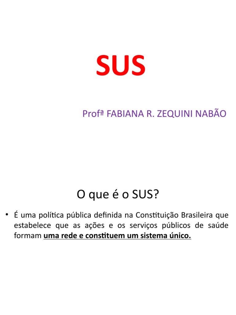 Aula Sus, Principios, Pnab e Esf | PDF | Sistema de saúde | Programas ...