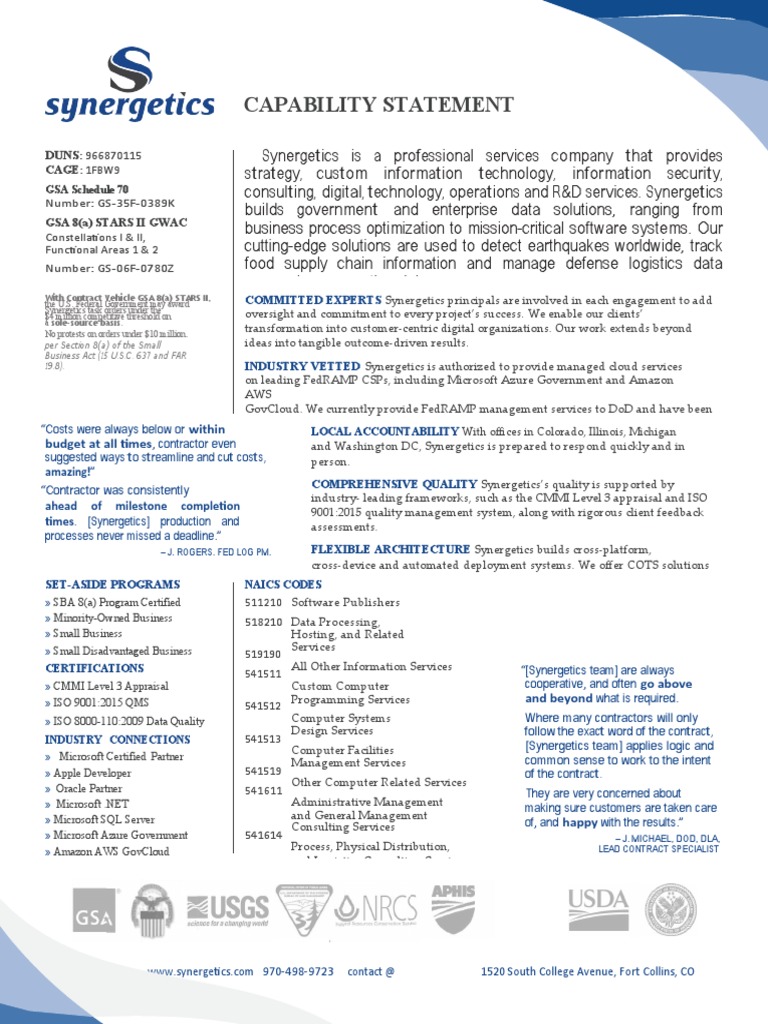 Capability Statement 27 | PDF | Computer Security | Security