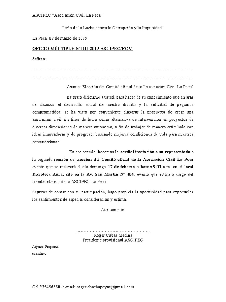 Oficio Múltiple | PDF | Gobierno