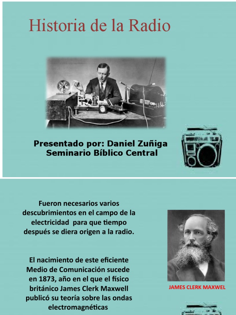 HISTORIA DE LA RADIO Presentacion | PDF | Radio | Radiodifusión