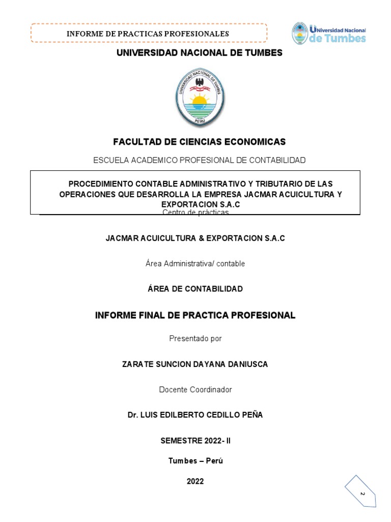 Procedimiento Contable en JACMAR | PDF | Contabilidad | Business