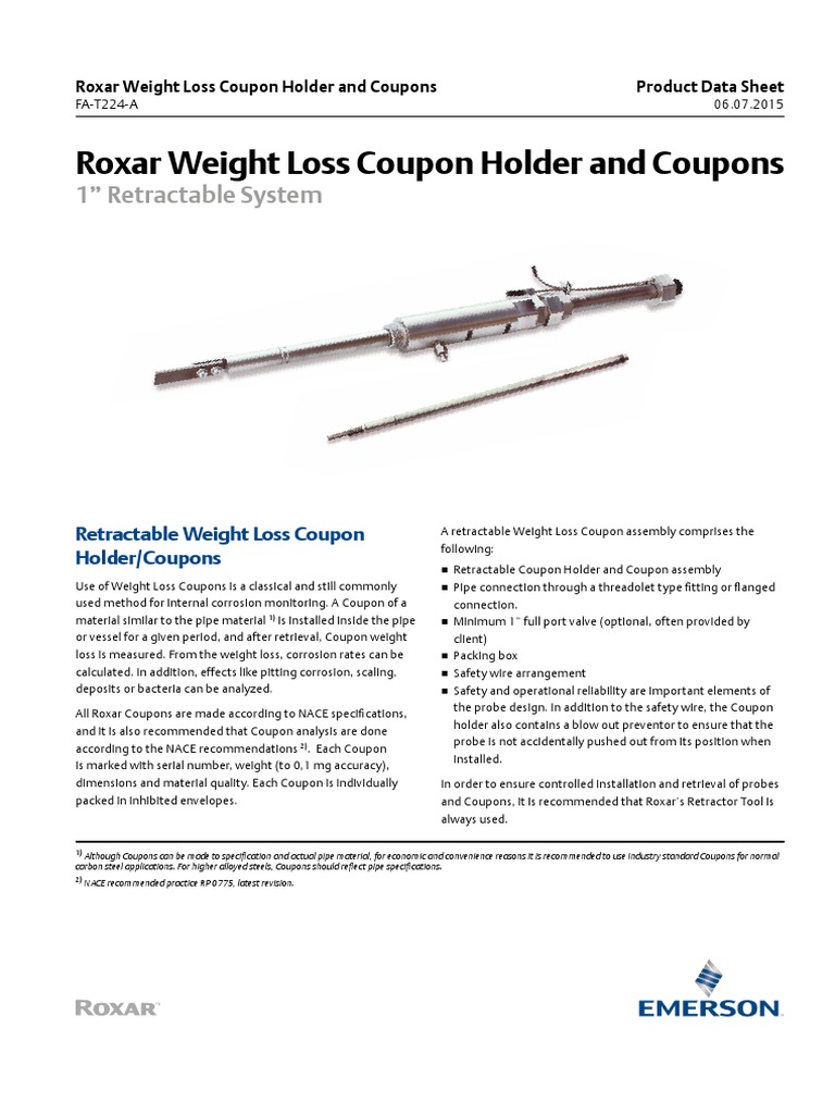 Data Sheet Roxar Retractable Weight Loss Coupon Holder and Coupons ...