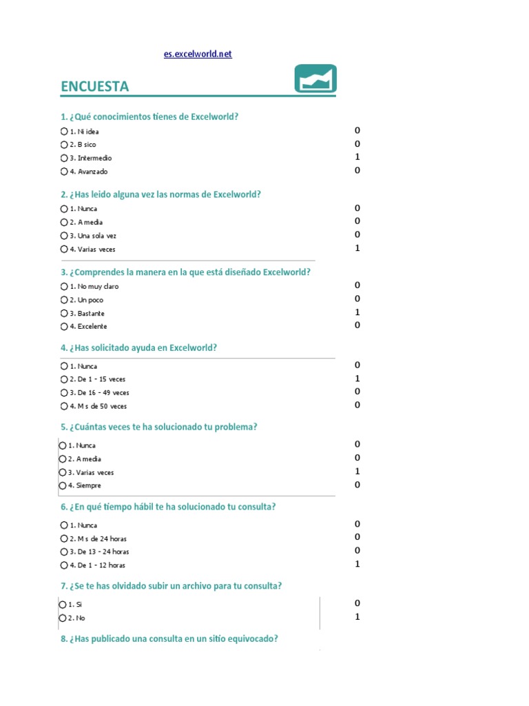 Plantilla de Excel para Encuestas | PDF