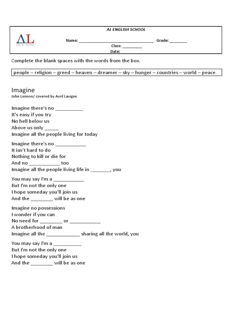 Imagine - John Lennon | PDF