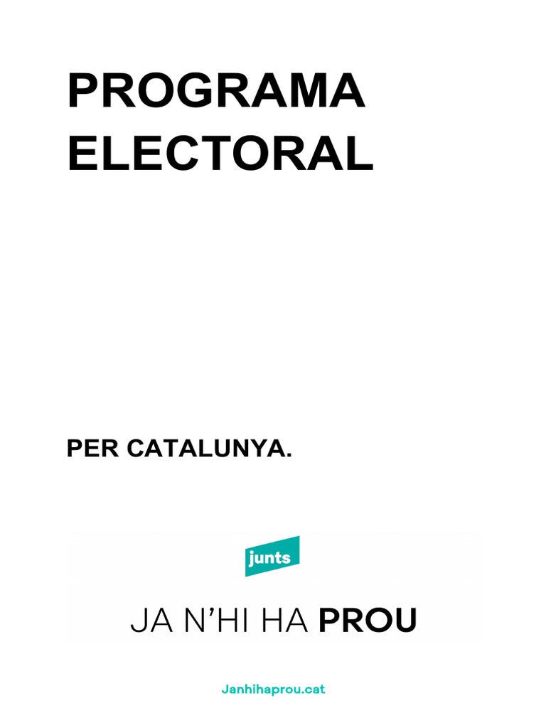 Programa Electoral Junts Eleccions Generals 2023 | PDF