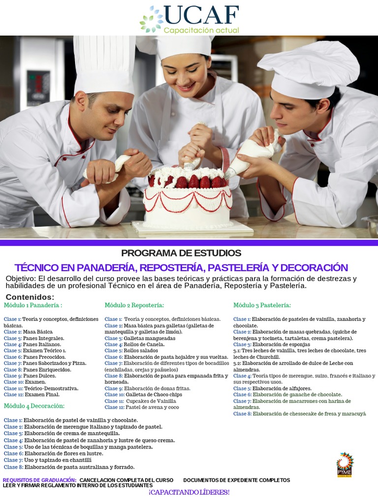 Plan de Estudio Tec en Panaderia Decoracion y Pasteleria | PDF ...