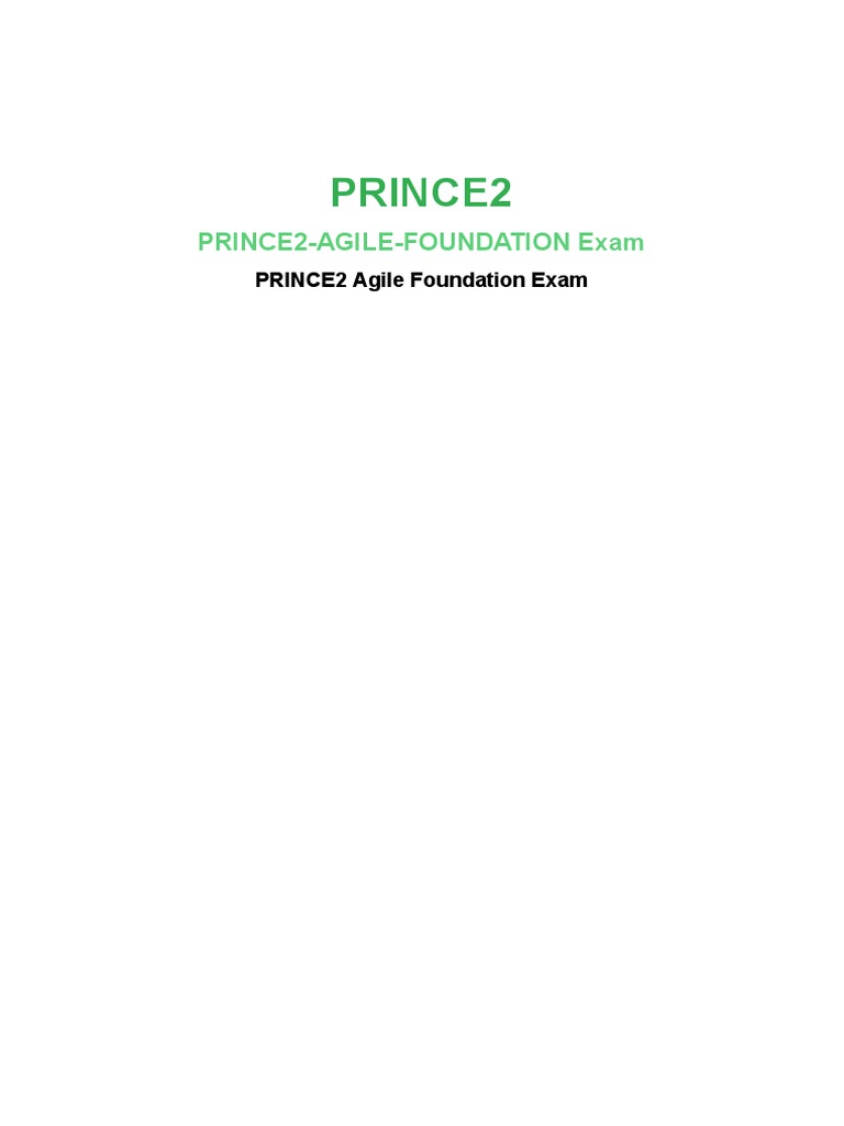 PRINCE2 Agile Exam Prep Guide | PDF | Business