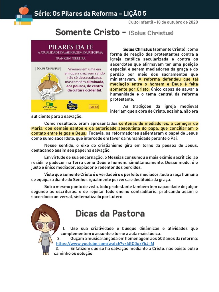 Solus Christus: A Ponte para Deus | PDF | Adão e Eva | Pecado