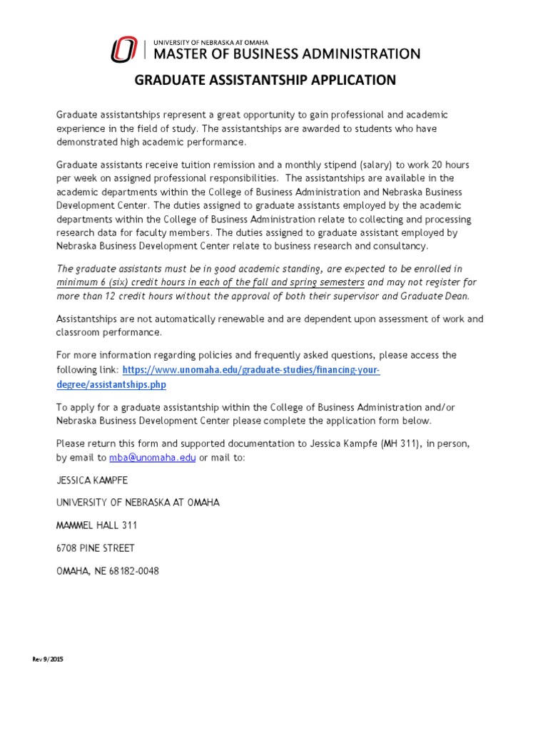 Graduate Assistantship Application Guide | PDF | Graduate Management ...