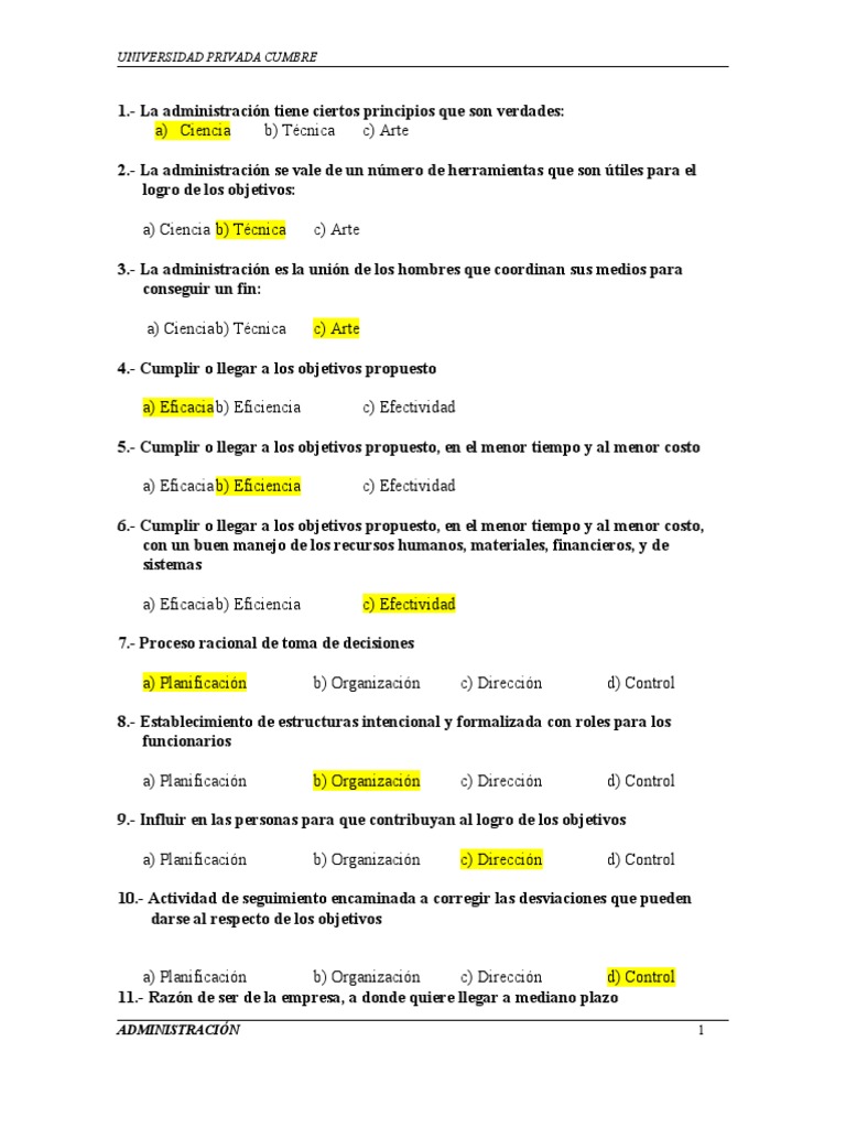 Banco de Preguntas de Administración | PDF | Business | Gestión de recursos humanos