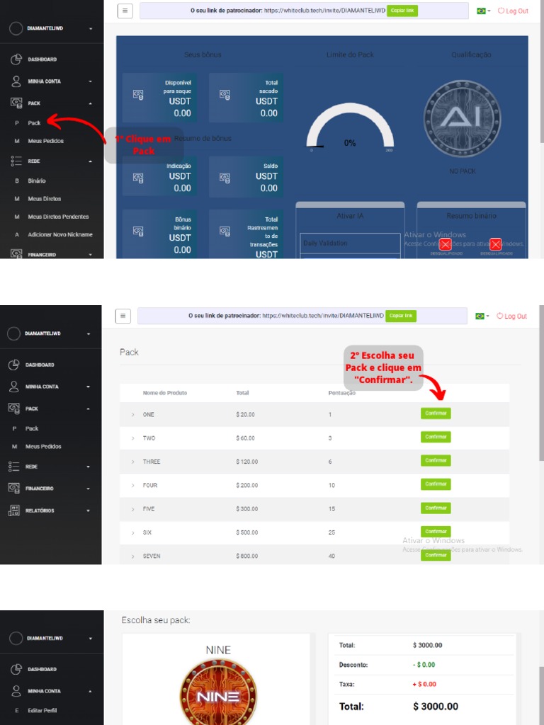 Passo A Passo de Como Ativar o Seu Pack | PDF