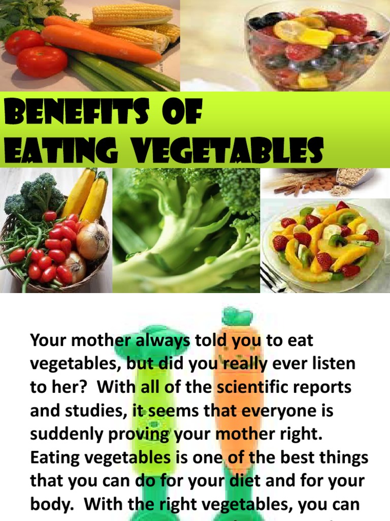 Benefits of Eating Vegetables | PDF