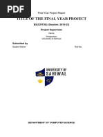 Final Year Project Proposal Template v1.5 | PDF | Feasibility Study ...