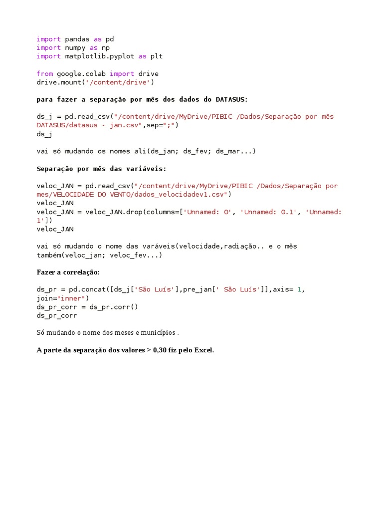 Códigos Colab | PDF
