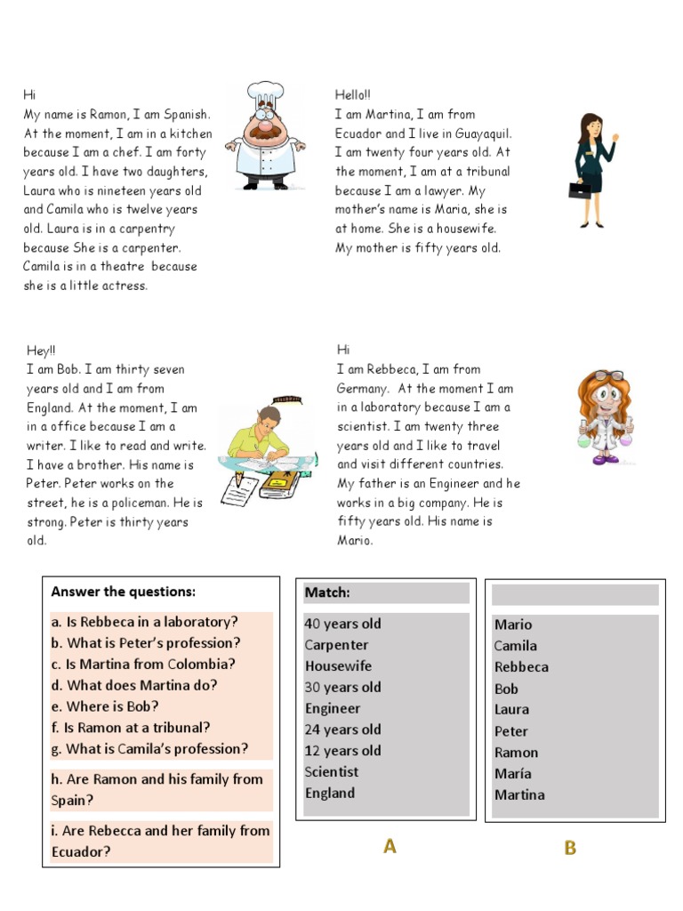 Verb To Be Reading | PDF