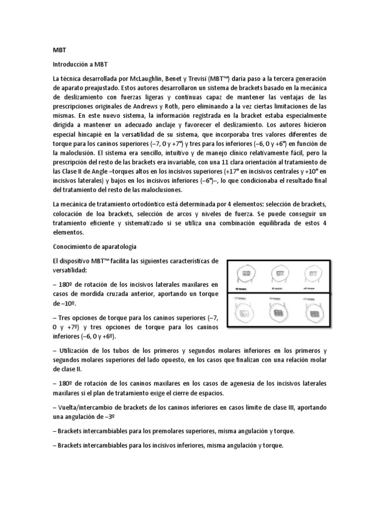 MBT | PDF | Ramas de Odontología | Anatomia dental