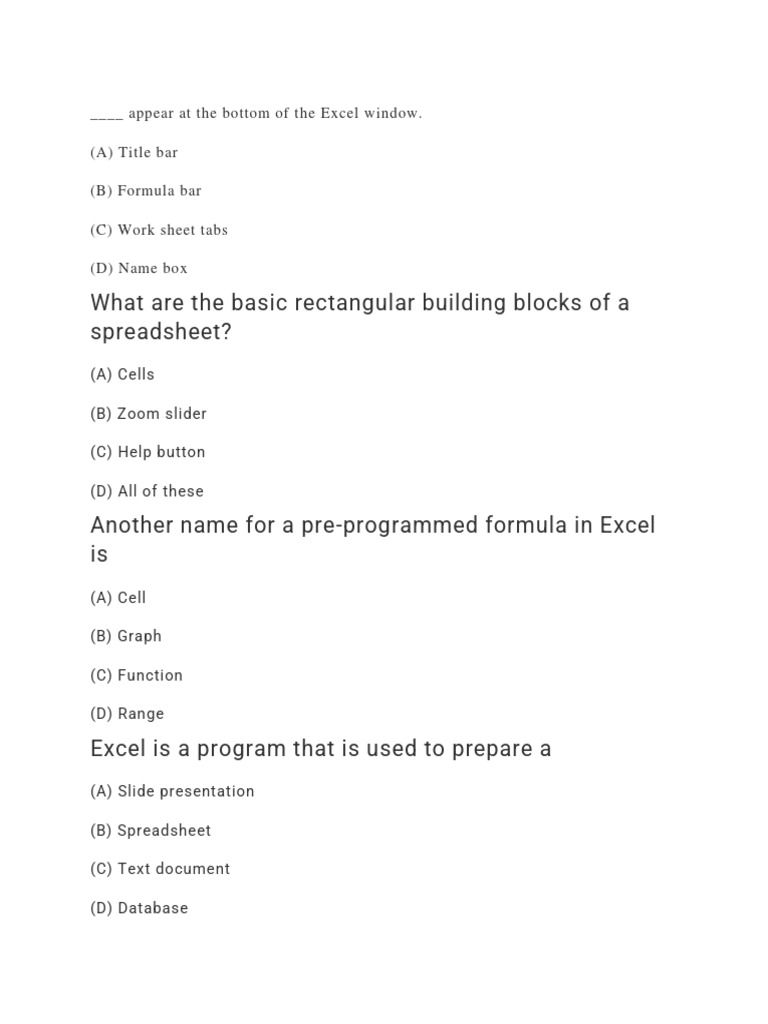 Excel Objectives | PDF | Microsoft Excel | Spreadsheet