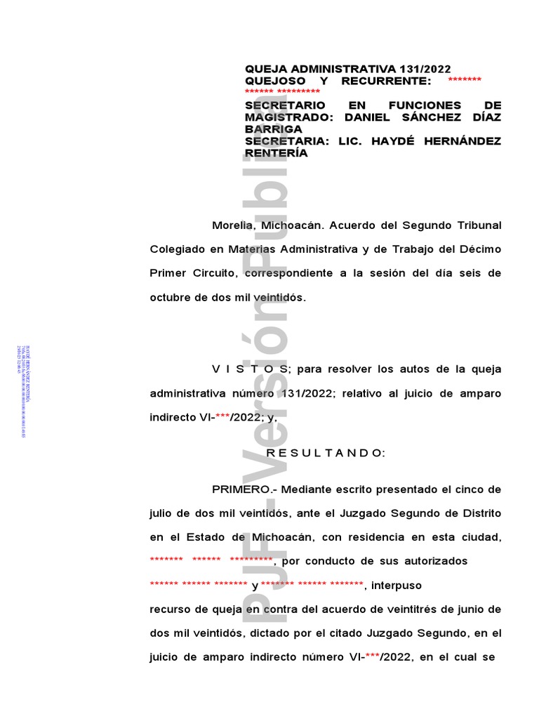 ejecutoria de amparo | PDF | Caso de ley | Judicaturas