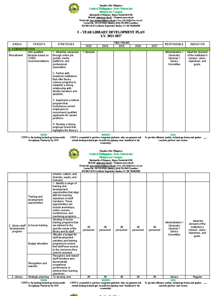 Strategic Plan | PDF | Libraries | Automation