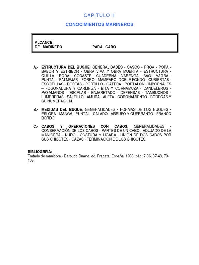 Conocimientos Marineros | PDF | Timón | Guerra Naval