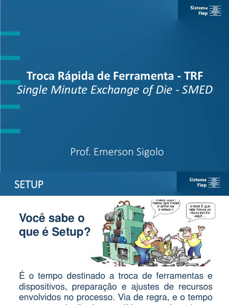03-TRF Troca Rápida de Ferramenta (SMED) | PDF | Tempo | Business