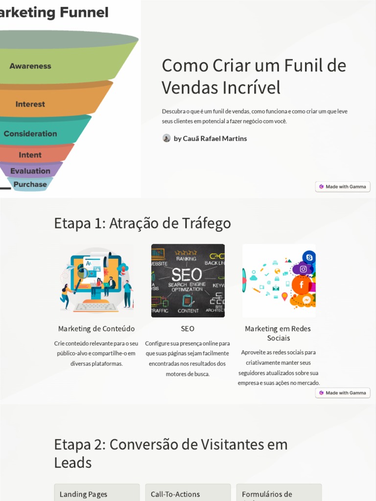 Como Criar Um Funil de Vendas Incrivel | PDF | Marketing | Mercado (economia)