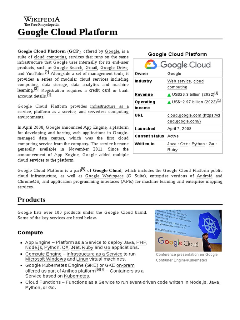 Google Cloud Platform | PDF | Cloud Computing | Internet Of Things
