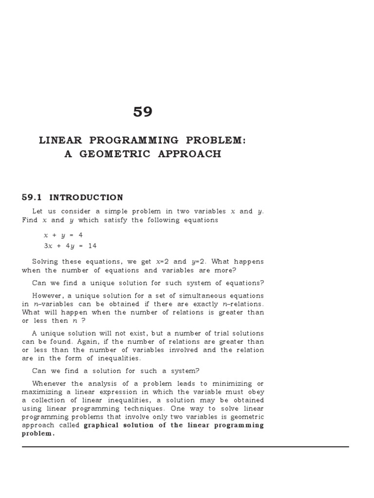 Linear Programming Problem Graphical Solution | PDF | Linear ...