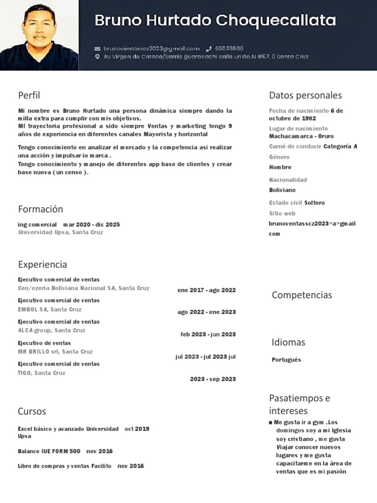 Curriculum Bruno | PDF