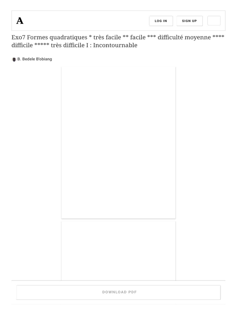 Quadratiques: Théorie et Exercices | PDF | Fonctionnalités et ...
