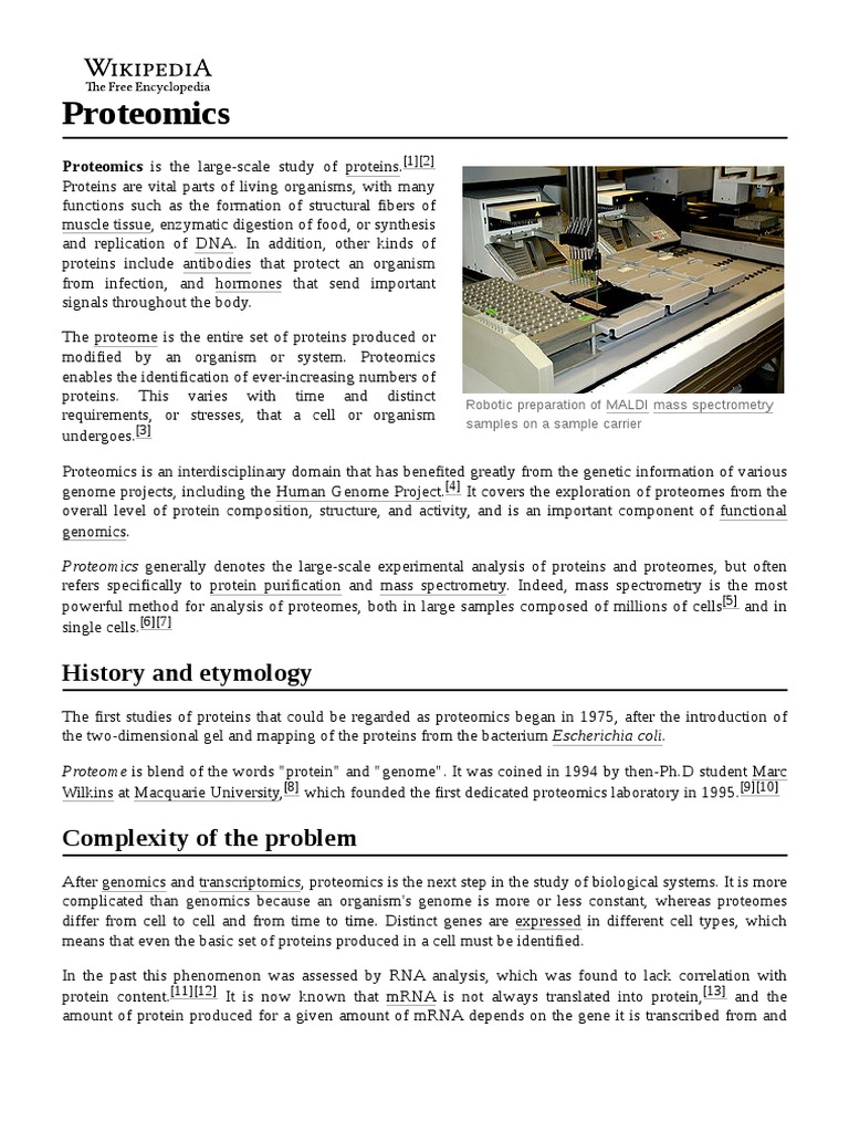 Proteomics | PDF | Proteomics | Proteins