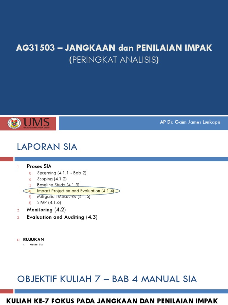 Jangkaan dan Penilaian Impak SIA | PDF
