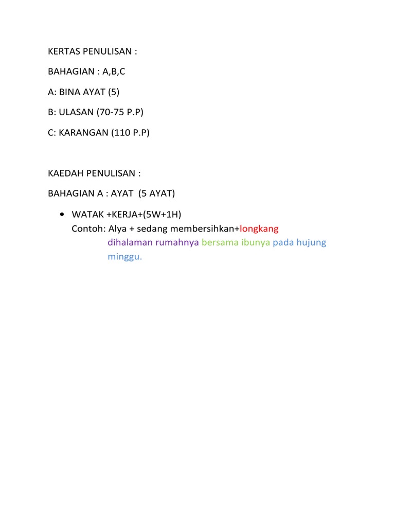 Nota Penulisan BM Tahap 2 | PDF