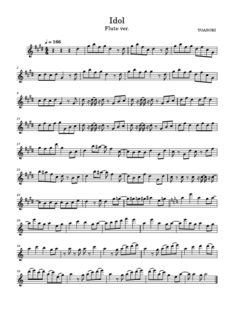 アイドル Idol - YOASOBI Flute Version - Oshi No Ko | PDF