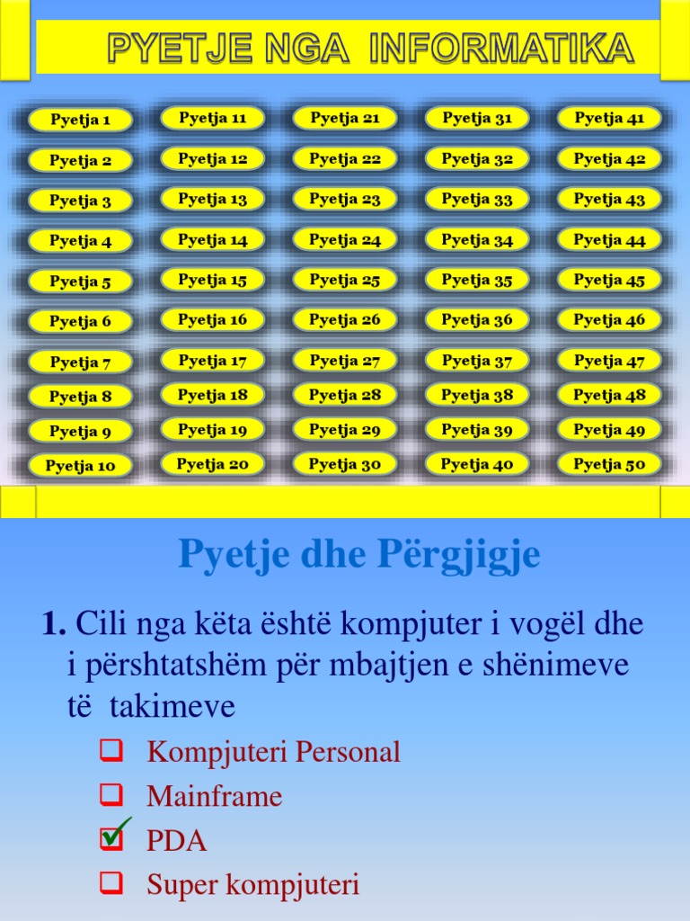 Dokumen - Tips Pyetje Me Pergjigje Nga Informatika | PDF