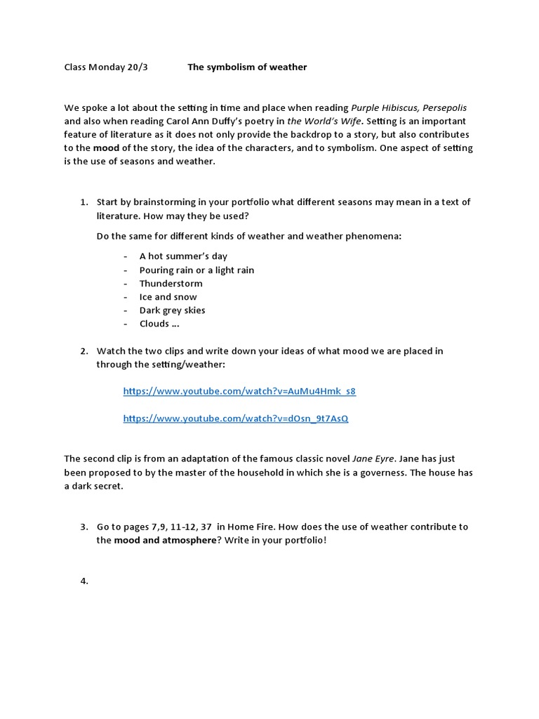 Weather Mood and Symbolism | PDF