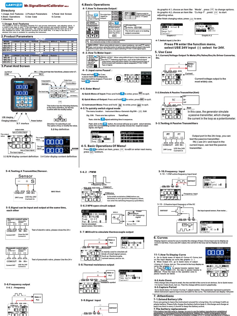 Intech MR Signal Multi Functional Signal Generator Manual | PDF | Electrical Engineering ...