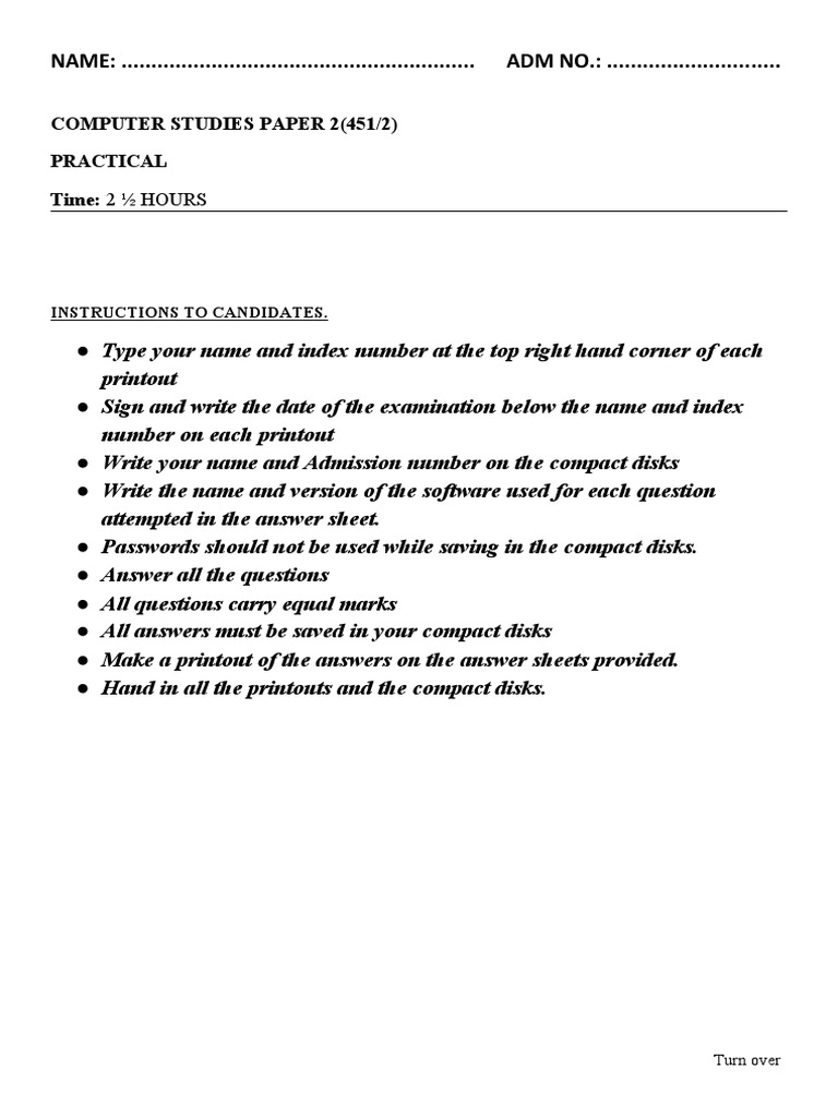 Comp F4T2 2019 PP2 QS - 092902 | PDF | Data Management | Text