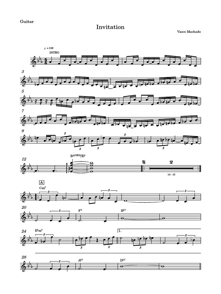 Invitation - Partes | PDF | Guitar Family Instruments | Celtic Musical ...