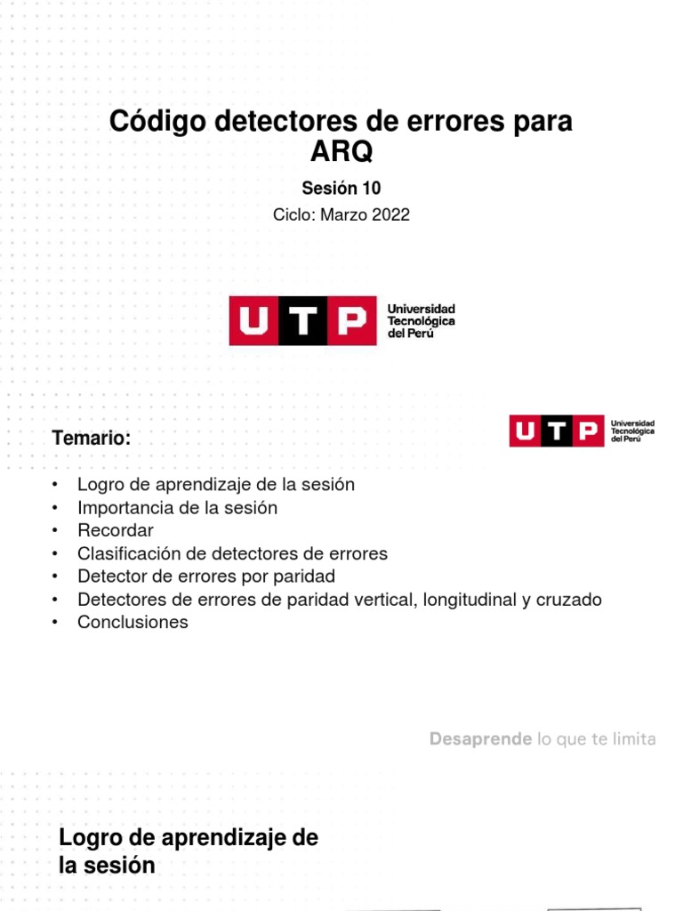 S010 s1 Material - Codigo Detección de Errores | PDF | Detección y ...