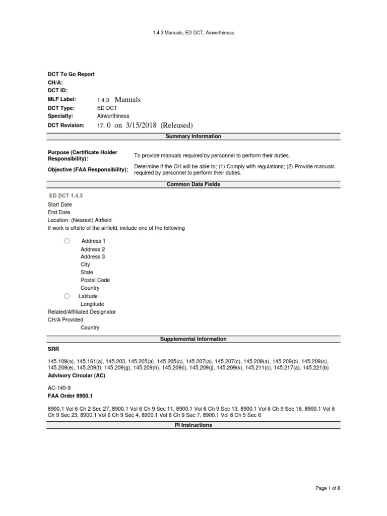 DCT 1.4.3 Manuals | PDF | Calibration | Risk