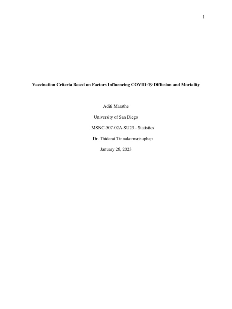 Aditi Marathe Journal Article Review 3 | PDF | Normal Distribution ...