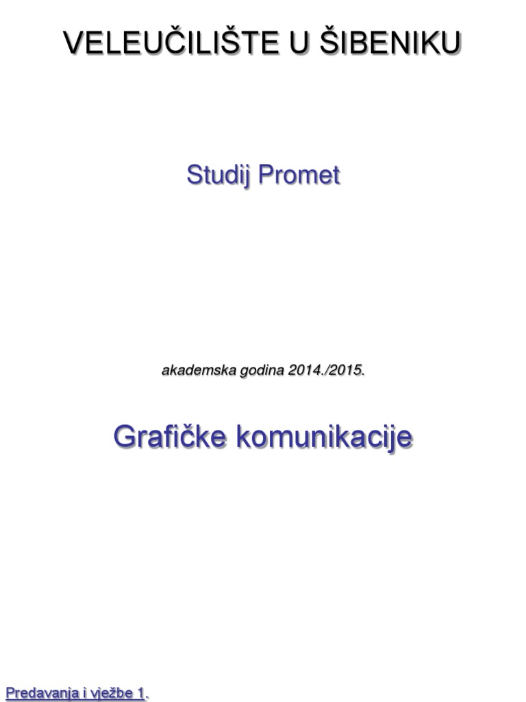 Predavanja I Vjebe 1. Tehniko Pismo, Crte-Linije, Format, Zaglavlje I ...