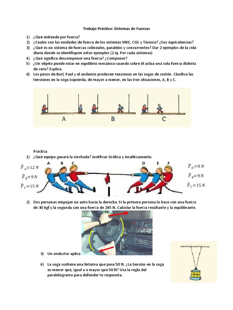 TP Sistemas de Fuerzas | PDF