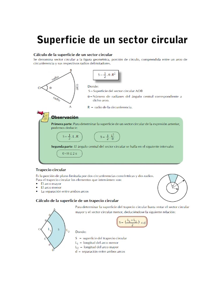 Repaso 11 - Trigonometria-Sector Circular 2 | PDF | Geometría Elemental ...