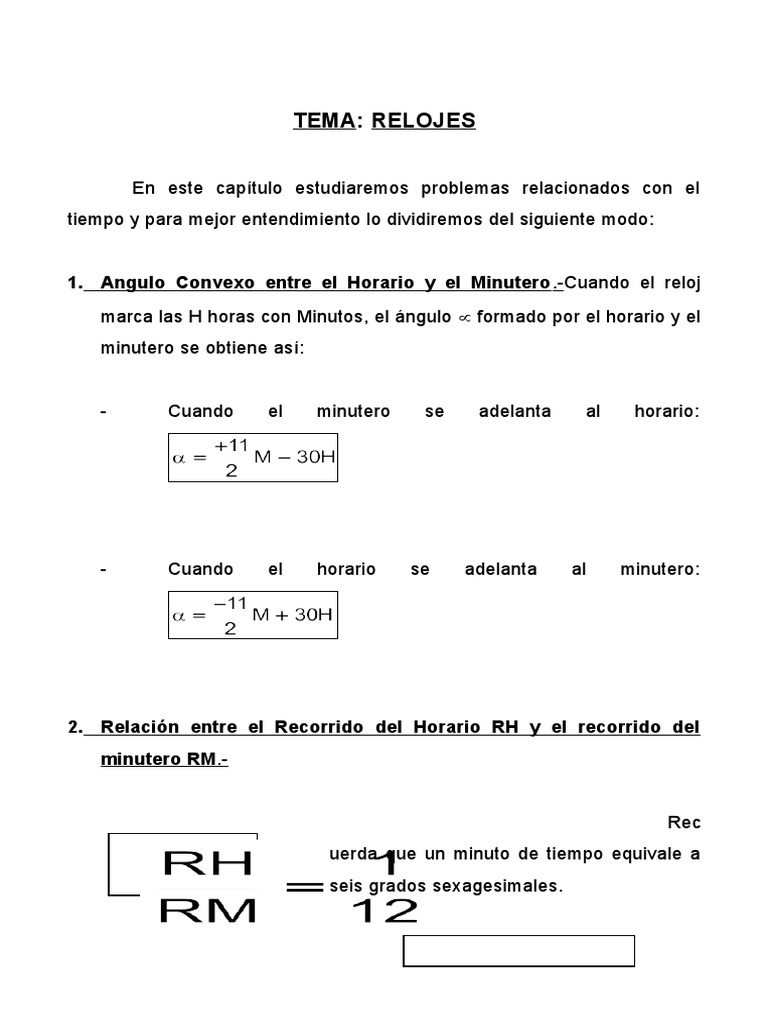 5 - 08 Relojes | PDF | Hora | Reloj