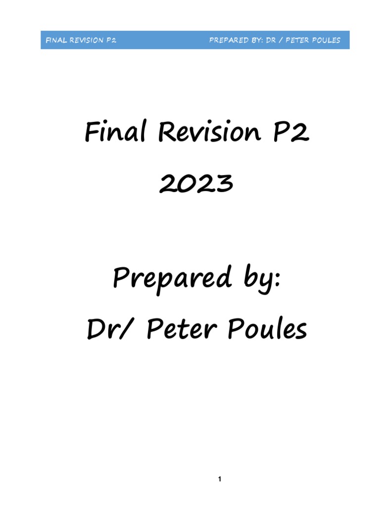 Final Revision P2 (2023) Protected-2 | PDF | Chemical Reactions | Chemical Bond