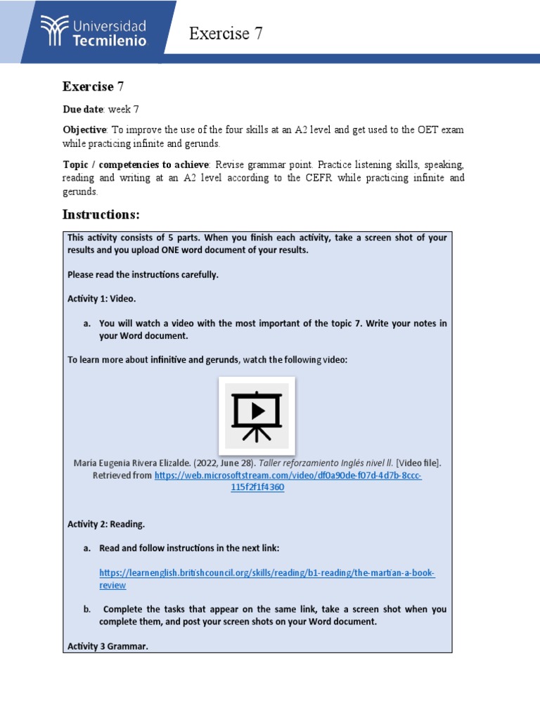 English 3. Exercise 7 | PDF | Language Mechanics | Linguistic Typology